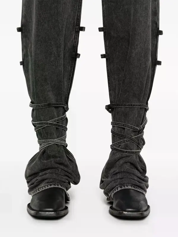 Alexander McQueen Tied Denim Jeans