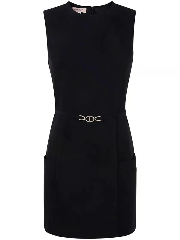 TWINSET Logo-plaque Sleeveless Mini Dress