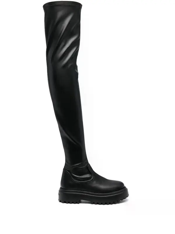 LE SILLA Ranger Thigh-high Boots - Black
