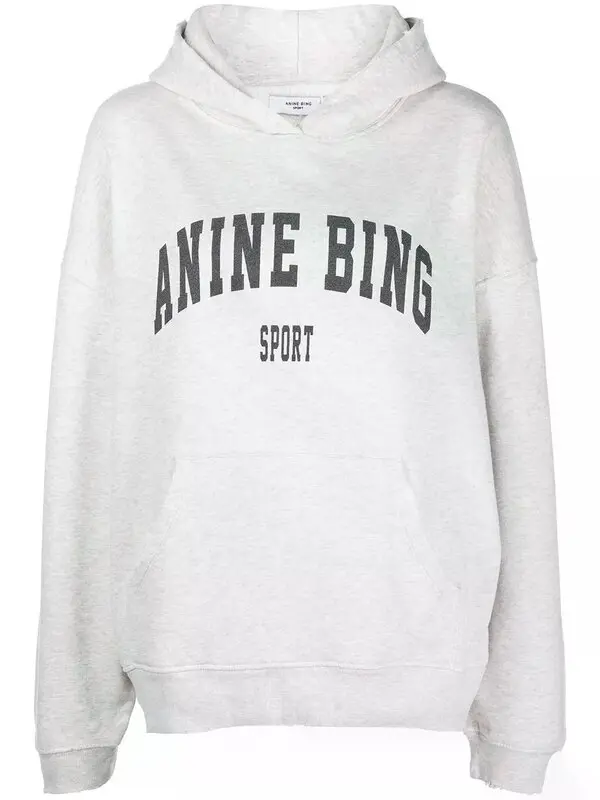 ANINE BING Harvey Logo-print Sweatshirt - Grey