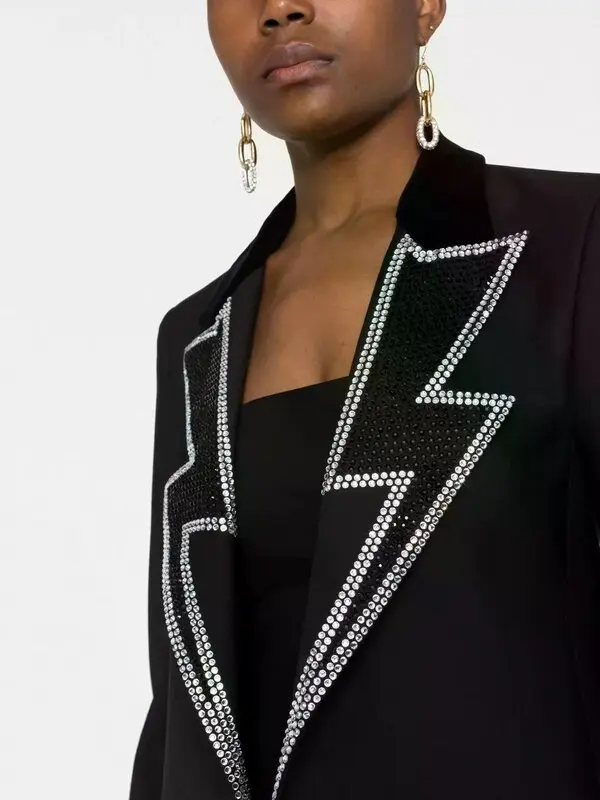 Philipp Plein Rhinestone Embellished Cropped Blazer