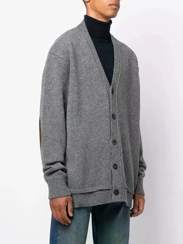 MAISON MARGIELA V-neck Cardigan With Elbow Patches