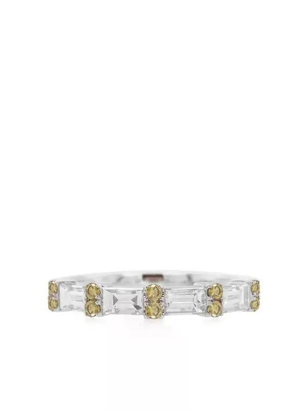 HYT JEWELRY 18kt White Gold Diamond Band Ring - Silver
