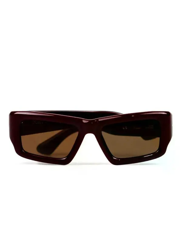 PORT TANGER Square Frame Sunglasses - Red