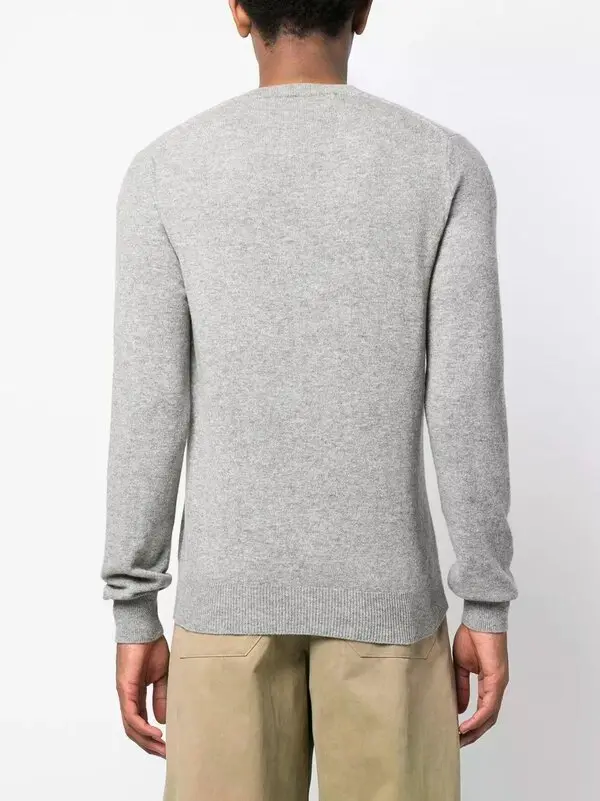 Play Comme Des Garcon V-neck Wool Jumper - Grey