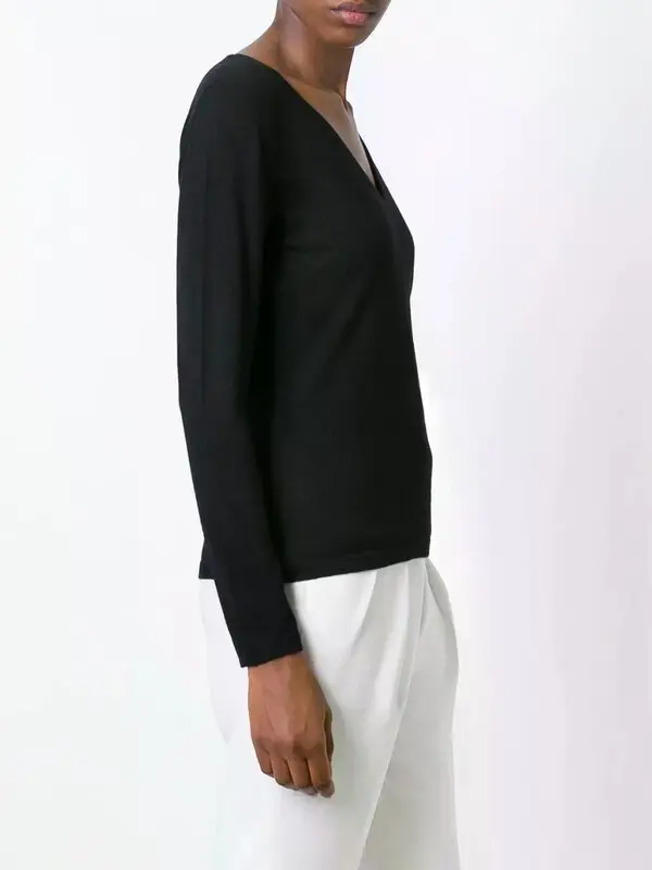 N.peal Superfine Cashmere V-neck Sweater - Black