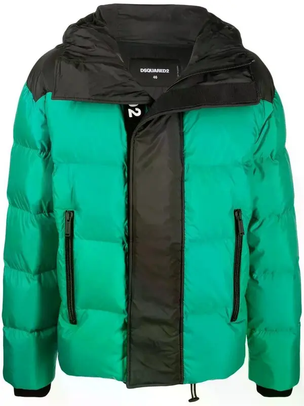Dsquared2 Zip-pockets Hooded Padded Jacket - Green