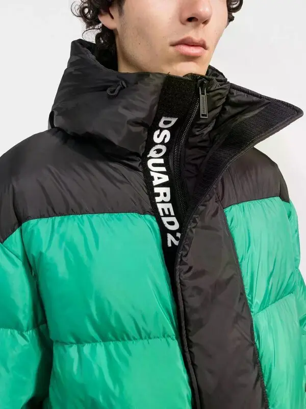 Dsquared2 Zip-pockets Hooded Padded Jacket - Green