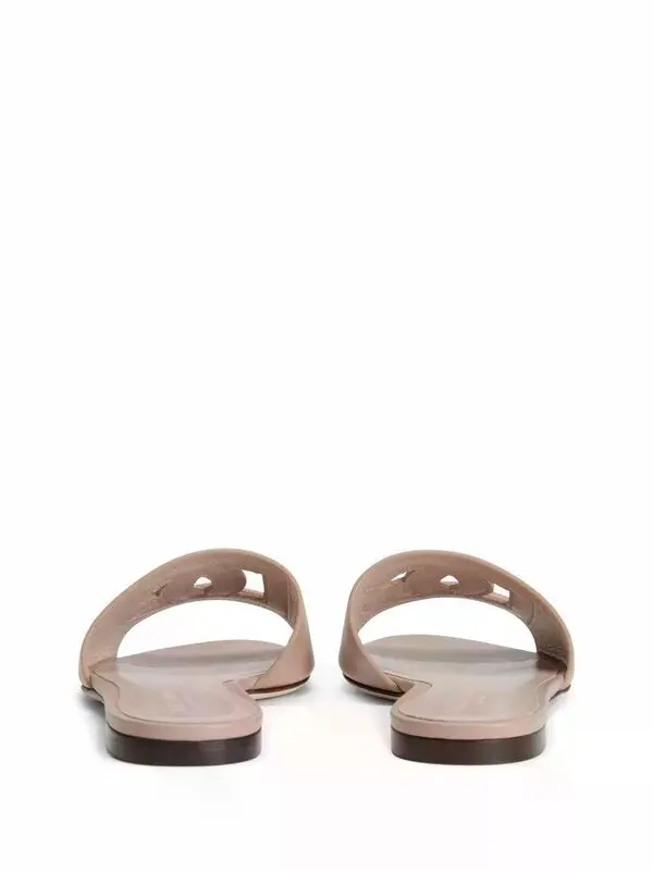 Dolce & Gabbana Dg Logo Leather Sandals - Pink