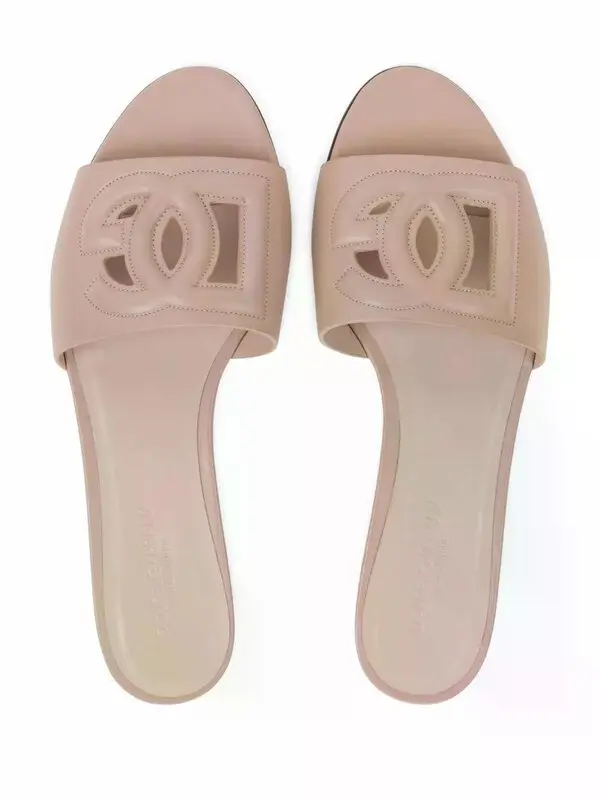Dolce & Gabbana Dg Logo Leather Sandals - Pink