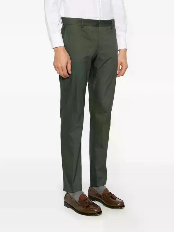PT TORINO Mid-rise Tapered Chinos - Green