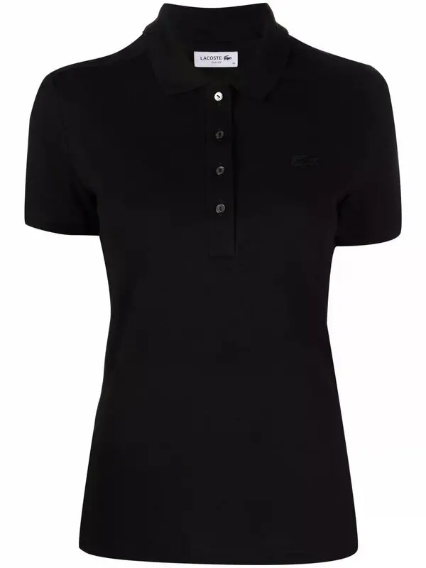 Lacoste Short-sleeve Slim-fit Polo Shirt - Black
