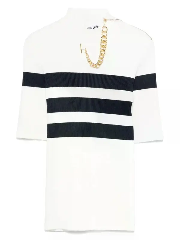 JEAN PAUL GAULTIER Fine-ribbed T-shirt - White