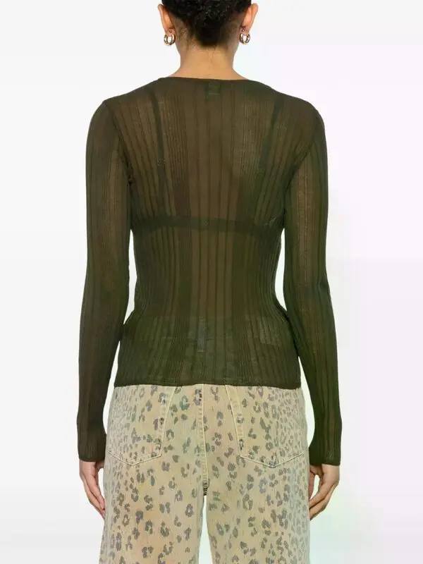 Pinko Semi-sheer Ribbed Top