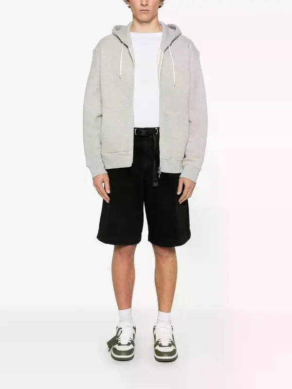 WHITE SAND Twill Bermuda Shorts - Black