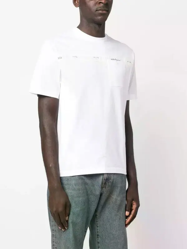 Palm Angels Logo-stripe Crew-neck T-shirt
