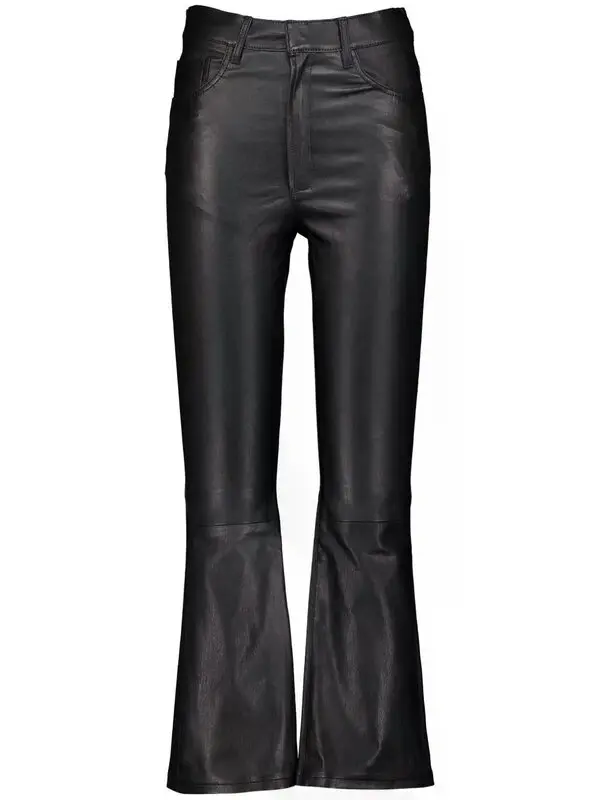 PAULA Leather Trousers - Black