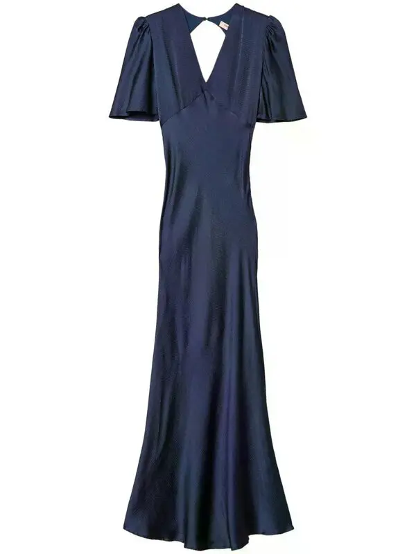 TWINSET Hammered Satin Maxi Dress