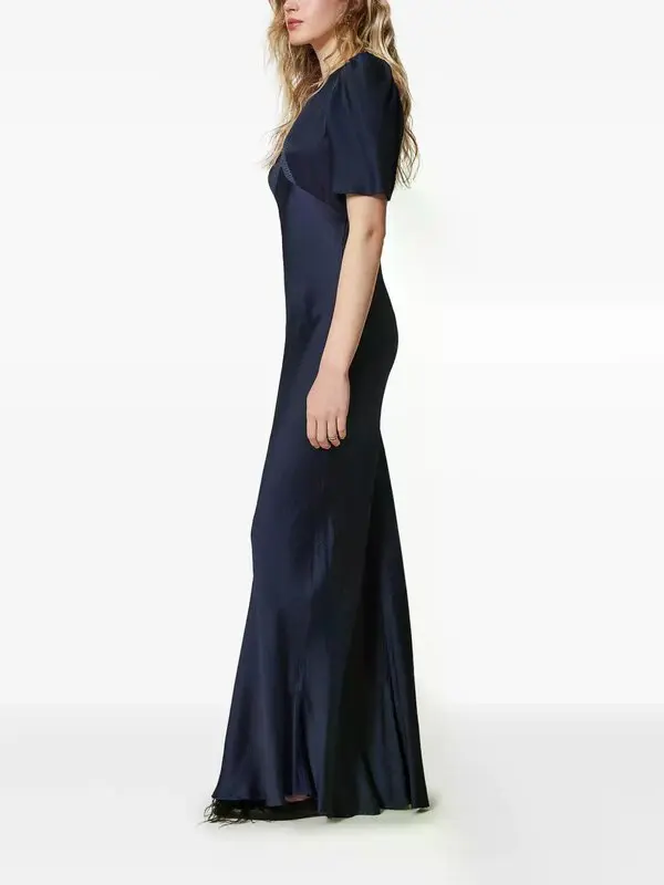 TWINSET Hammered Satin Maxi Dress