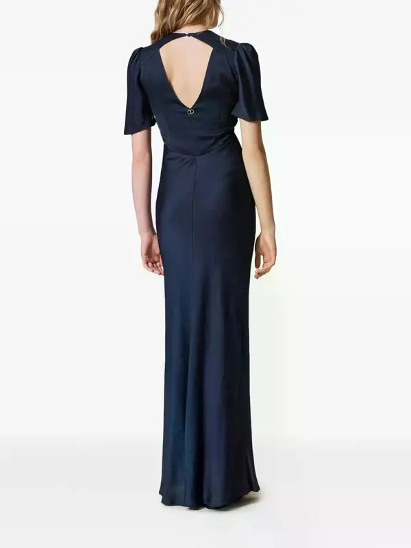TWINSET Hammered Satin Maxi Dress