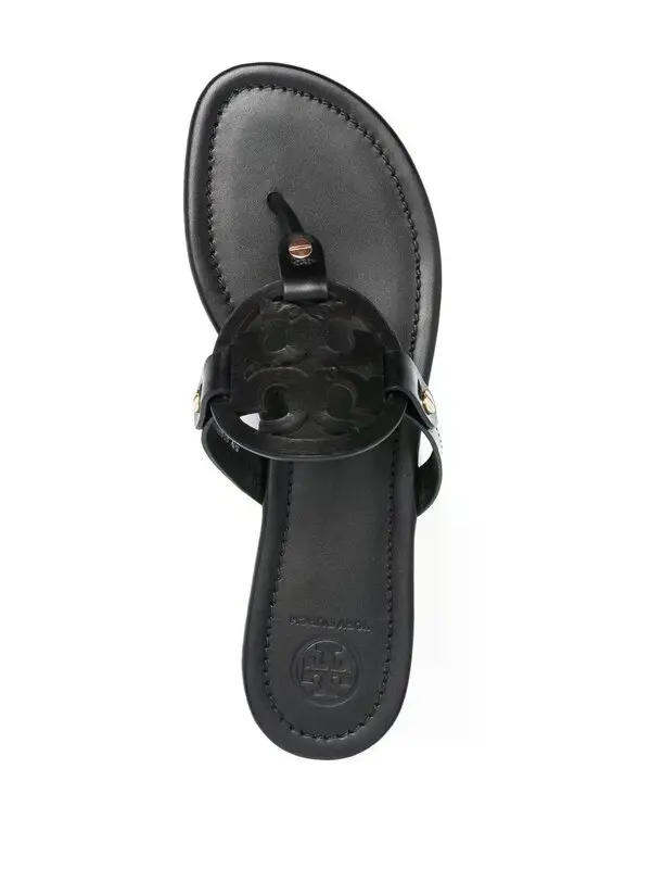 Tory Burch Miller Leather Sandals - Black