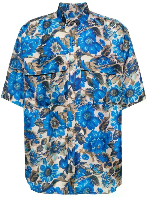 Moschino Floral-print Silk Shirt