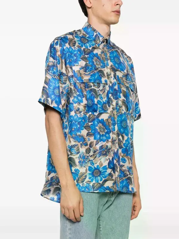 Moschino Floral-print Silk Shirt