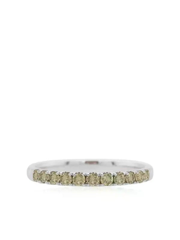 HYT JEWELRY 18kt White Gold Diamond Band Ring - Silver