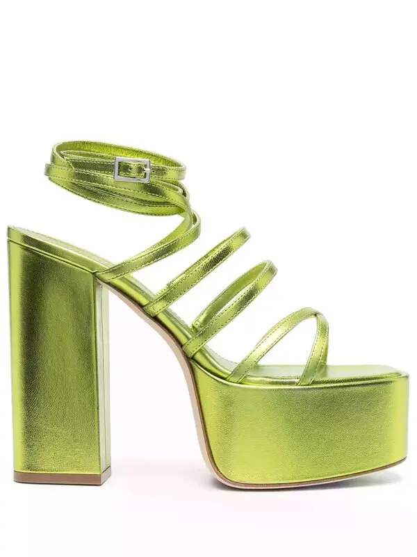 Paris Texas Melena 135mm Metallic Platform Sandals