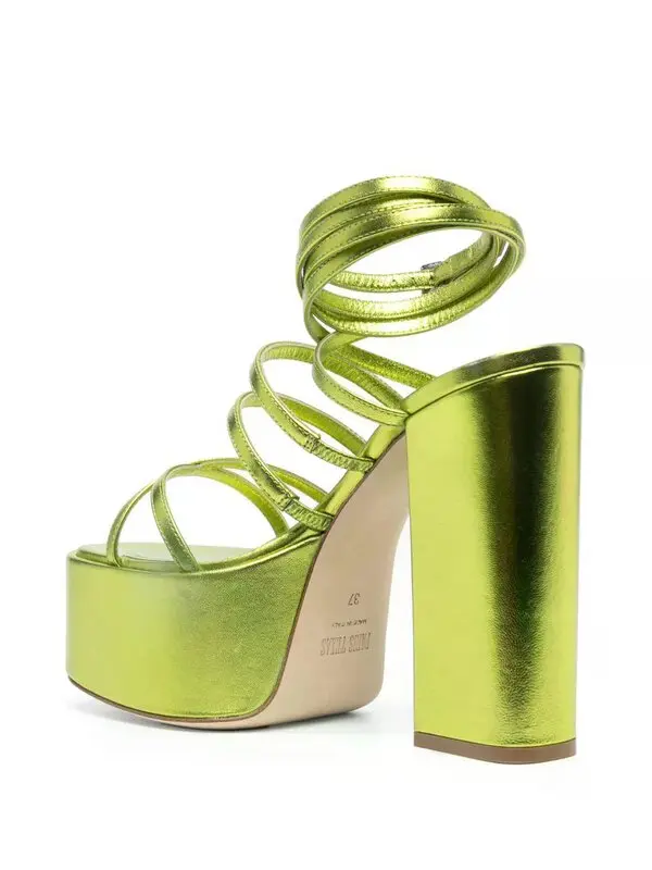 Paris Texas Melena 135mm Metallic Platform Sandals