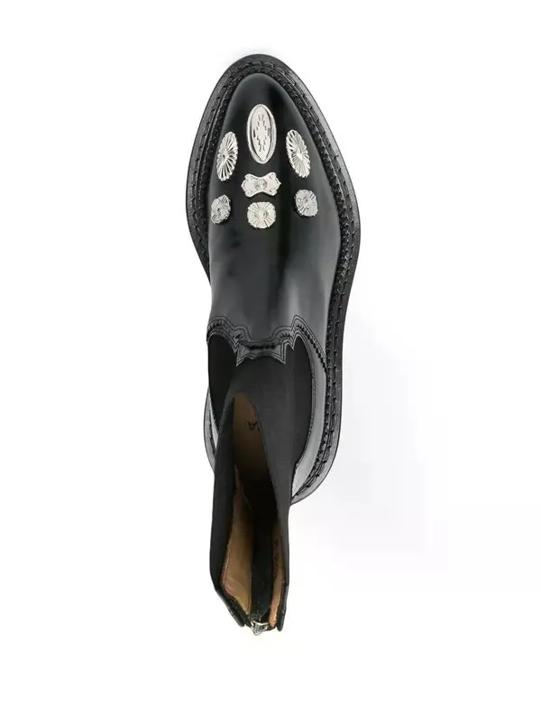 Toga Pointed Leather Ankle Boots