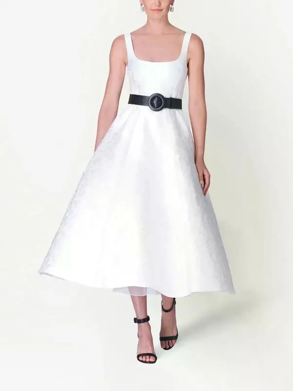 Carolina Herrera Patterned Jacquard Midi-dress