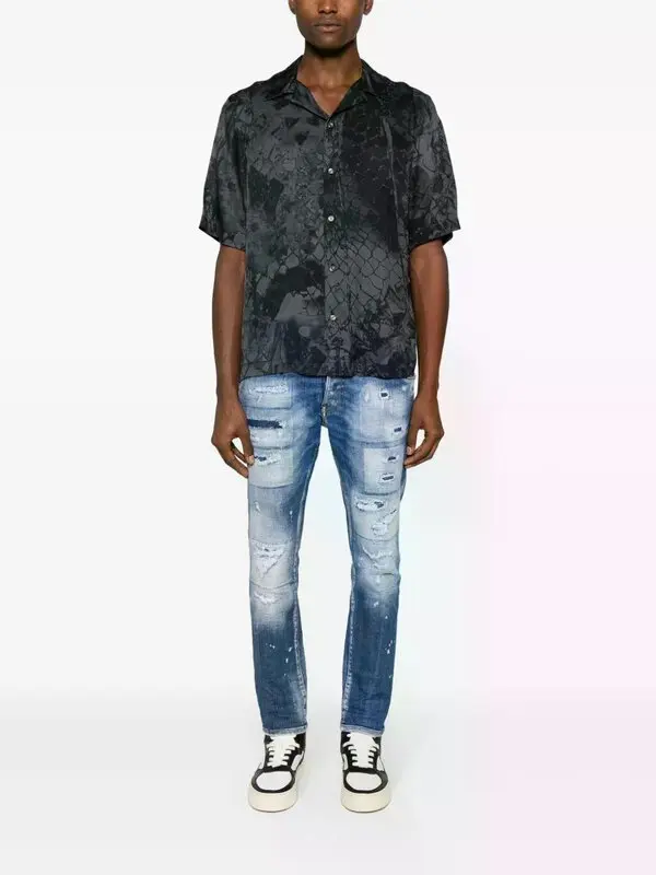 Dsquared2 Distressed Slim-leg Jeans - Blue