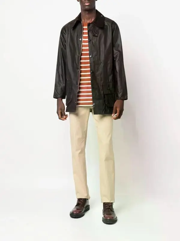 Barbour Waxed Cotton Coat - Brown