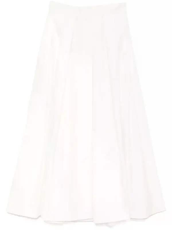 Elie Saab Poplin Midi Skirt