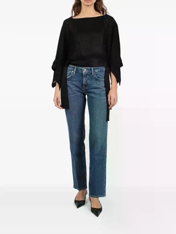 Alberta Ferretti Knit Batwing Top