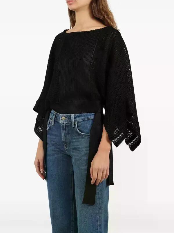 Alberta Ferretti Knit Batwing Top