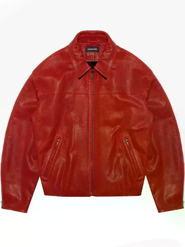 MAINLESS Leather Jacket - Red