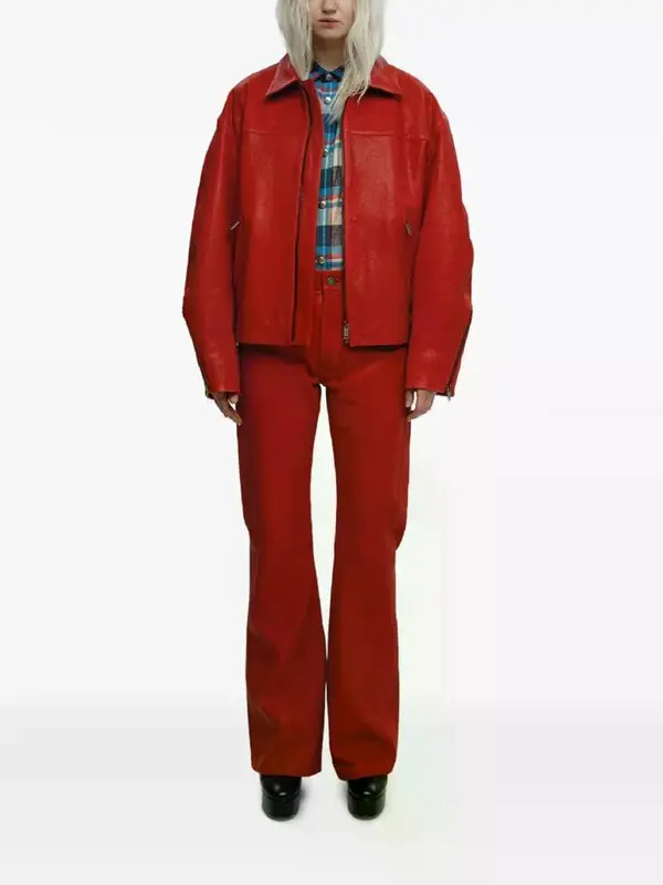 MAINLESS Leather Jacket - Red