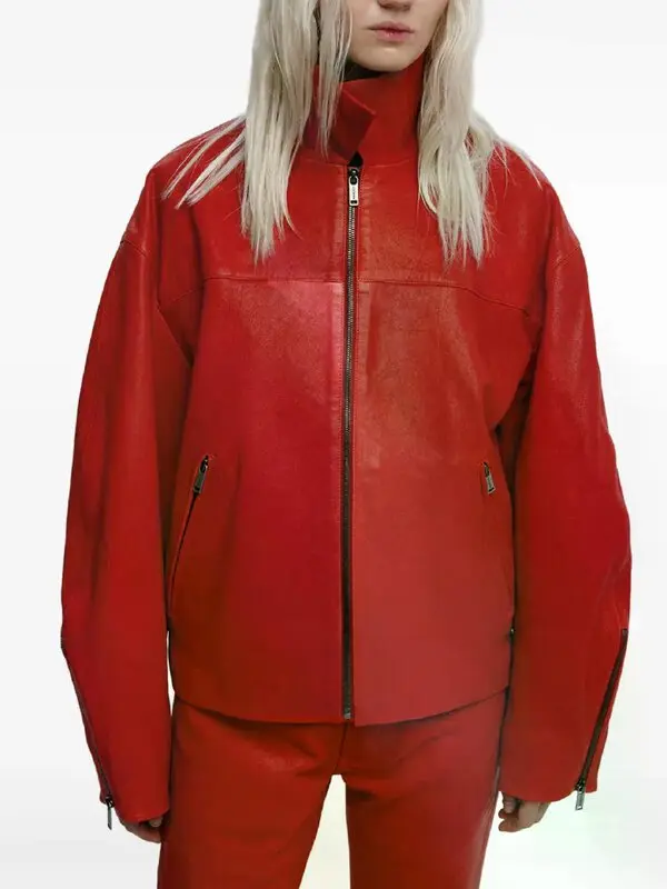 MAINLESS Leather Jacket - Red