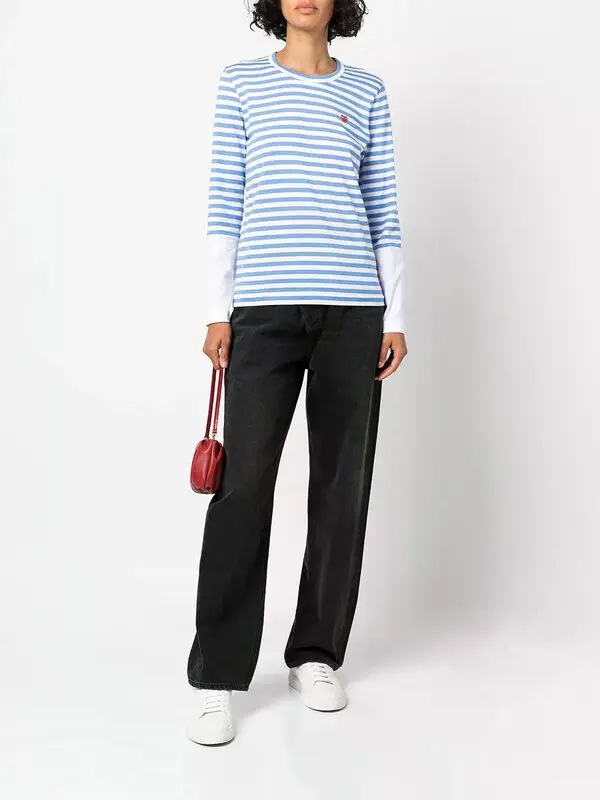 Play Comme Des Garcon Heart-patch Cotton T-shirt