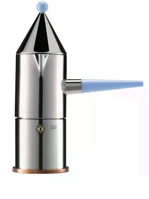 ALESSI La Conica Manico Lungo Coffee Maker - Silver