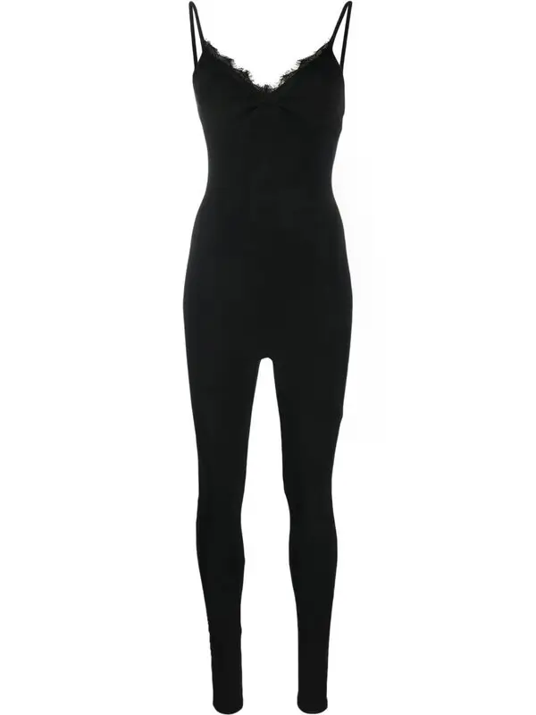ATU BODY COUTURE Lace-trim Sleeveless Jumpsuit - Black