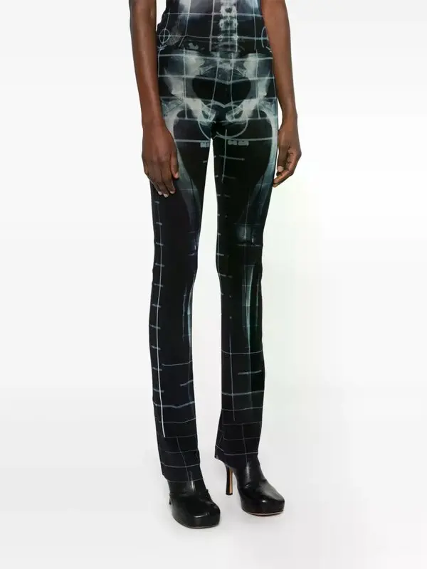 JEAN PAUL GAULTIER Squeletor Flared Trousers