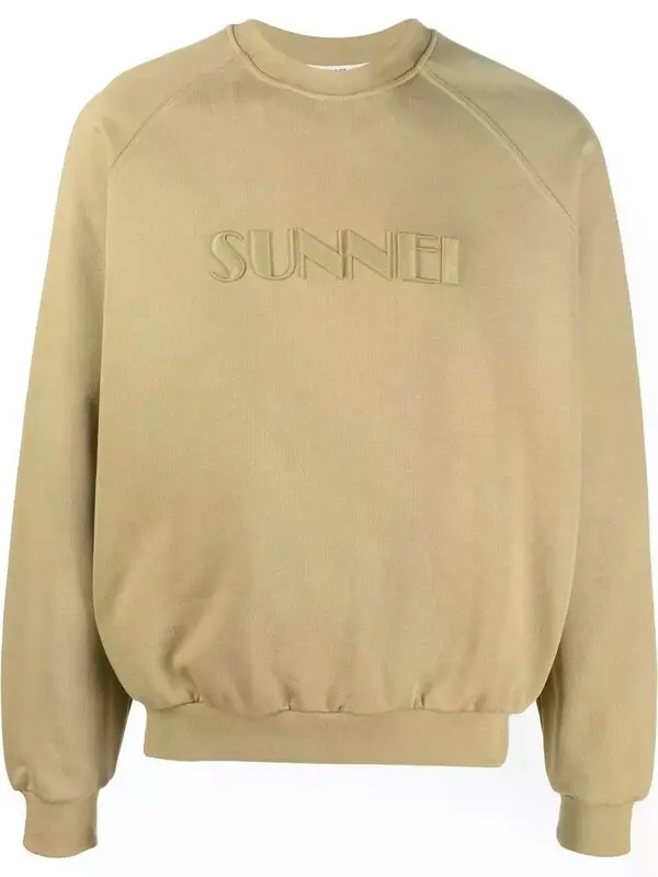 Sunnei Embroidered Logo Cotton Sweatshirt