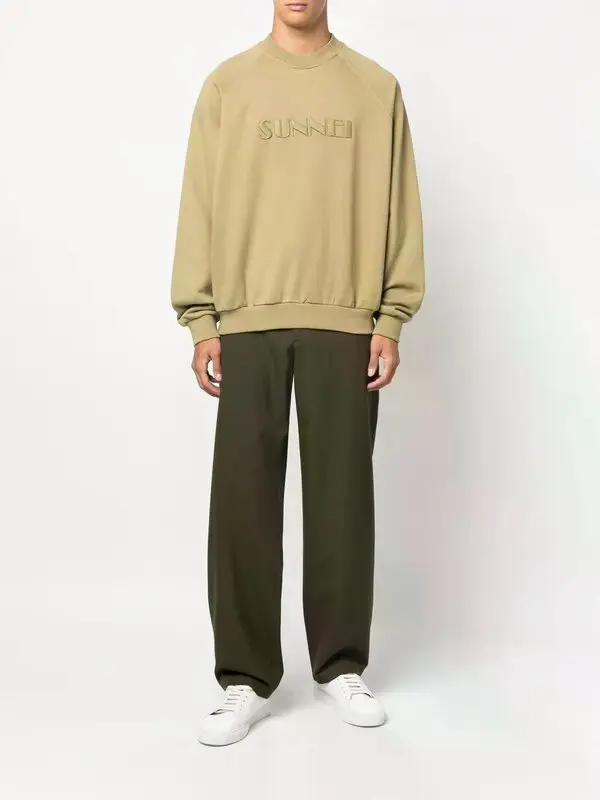 Sunnei Embroidered Logo Cotton Sweatshirt