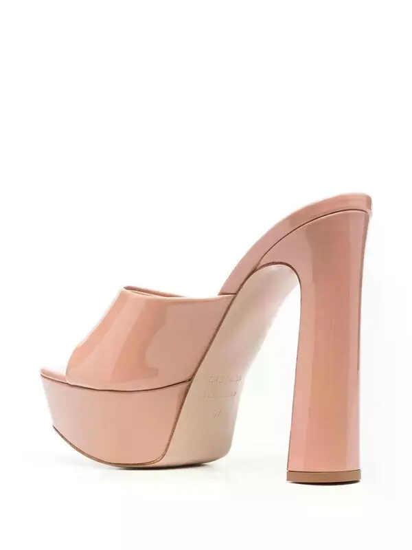 LE SILLA Patent Leather Platform Sandals