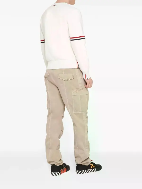 Thom Browne Milano Stitch Stripe Armband Jumper - White