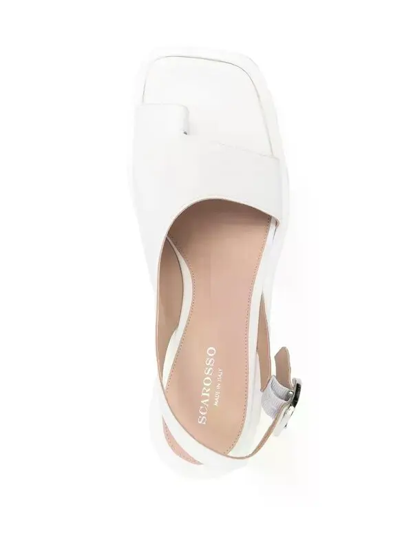 SCAROSSO Jill Leather Slingback Sandals