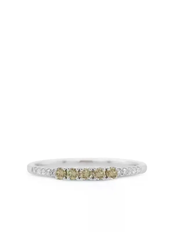 HYT JEWELRY 18kt White Gold Diamond Band Ring - Silver